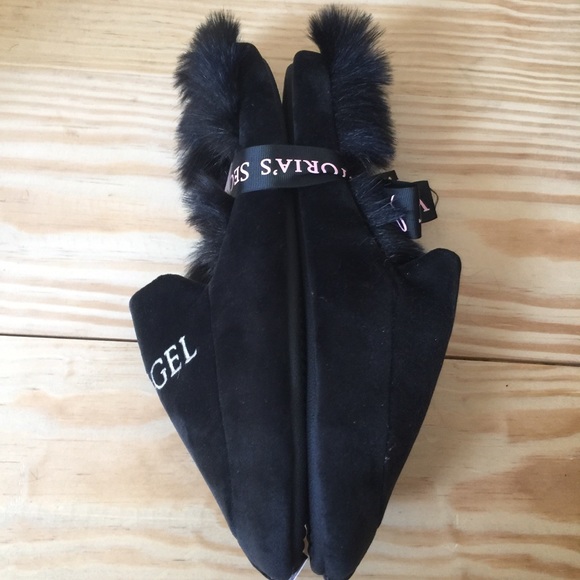 Victoria's Secret | Shoes | Victorias Secret Angel Black Velvet Soft ...
